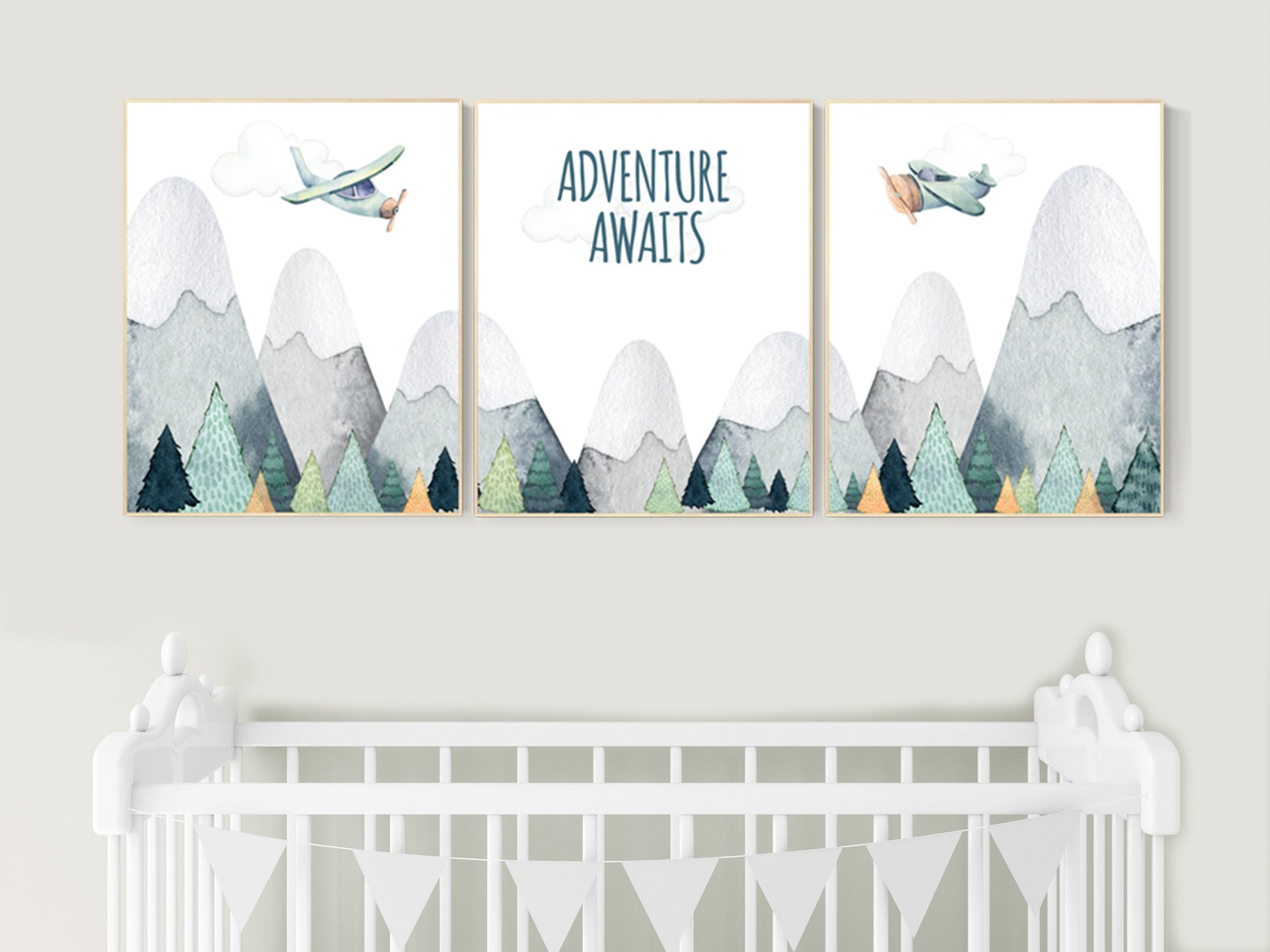 Nursery Decor Boy Mountain Adventure Nursery Travel Theme - Etsy