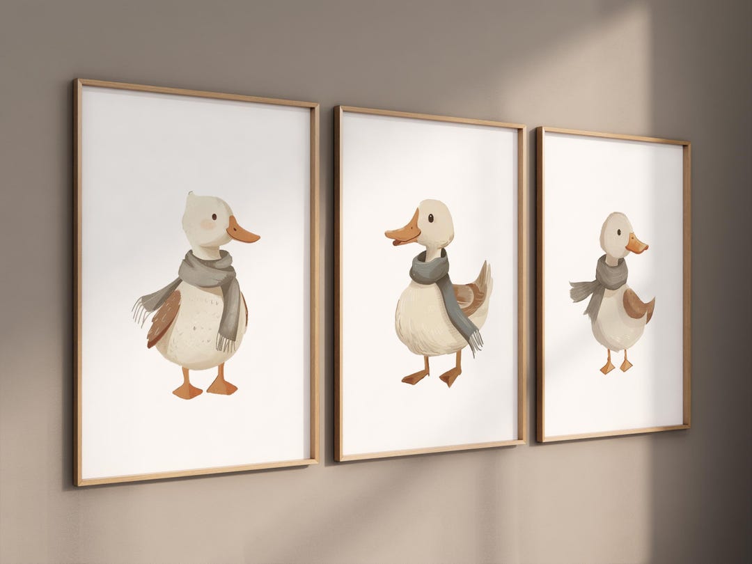 Goose Nursery Wall Art, Goose Gallery Wall Art, Baby Girl Nursery Ideas ...