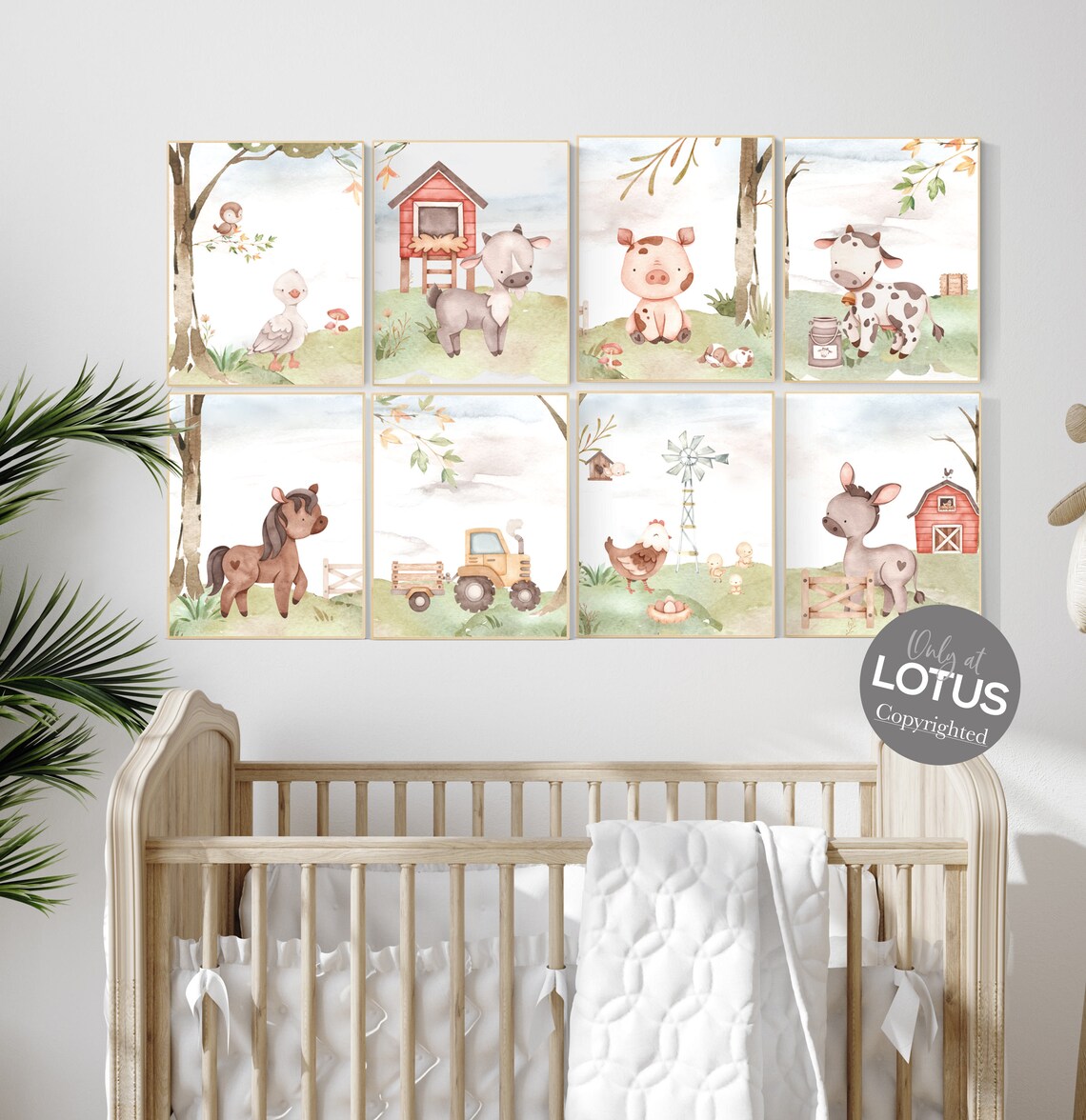 Nursery Wall Art Animals Farm Animals Farm Nursery Nursery - Etsy
