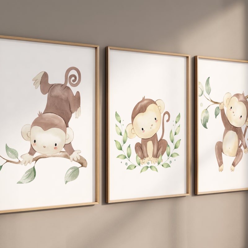 Monkey Nursery Decor - Etsy