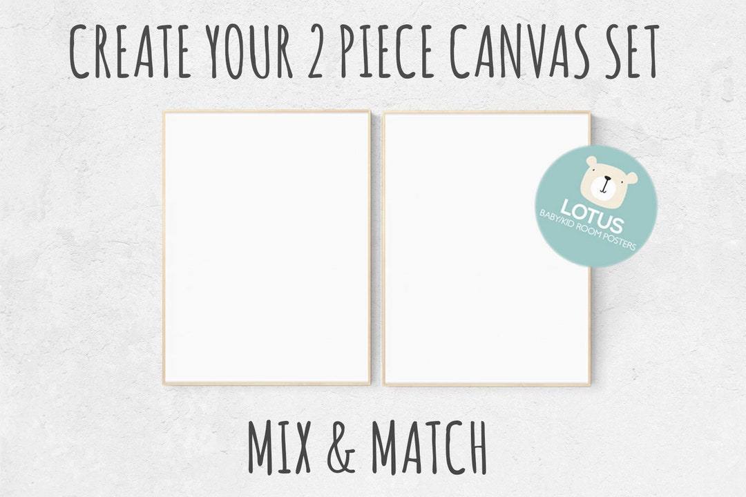 Choose Any 2 Prints, Mix and Match! Create Your Canvas Set, Custom ...