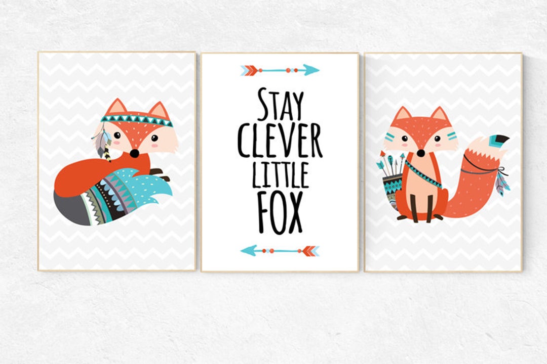 Woodland Nursery, Woodland Wall Art, Baby Boy Wall Art, Nursery Wall ...