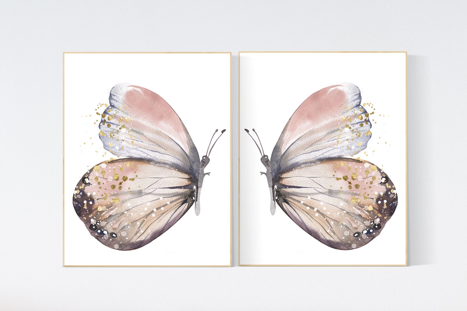 Nursery Decor Girl Butterfly Blush Blush Gold Butterfly | Etsy