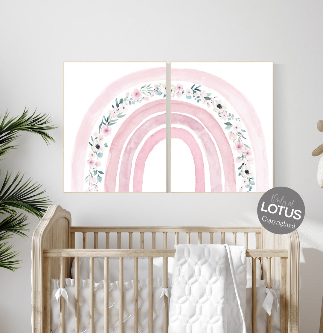 Boho Rainbow Set, Nursery Decor Rainbow, Pink Nursery, Nursery Decor ...