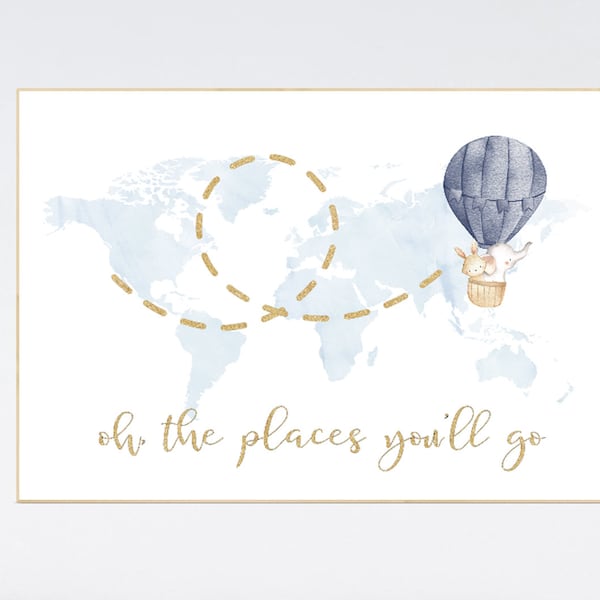 Oh the Places You'll Go Wall Art - Etsy