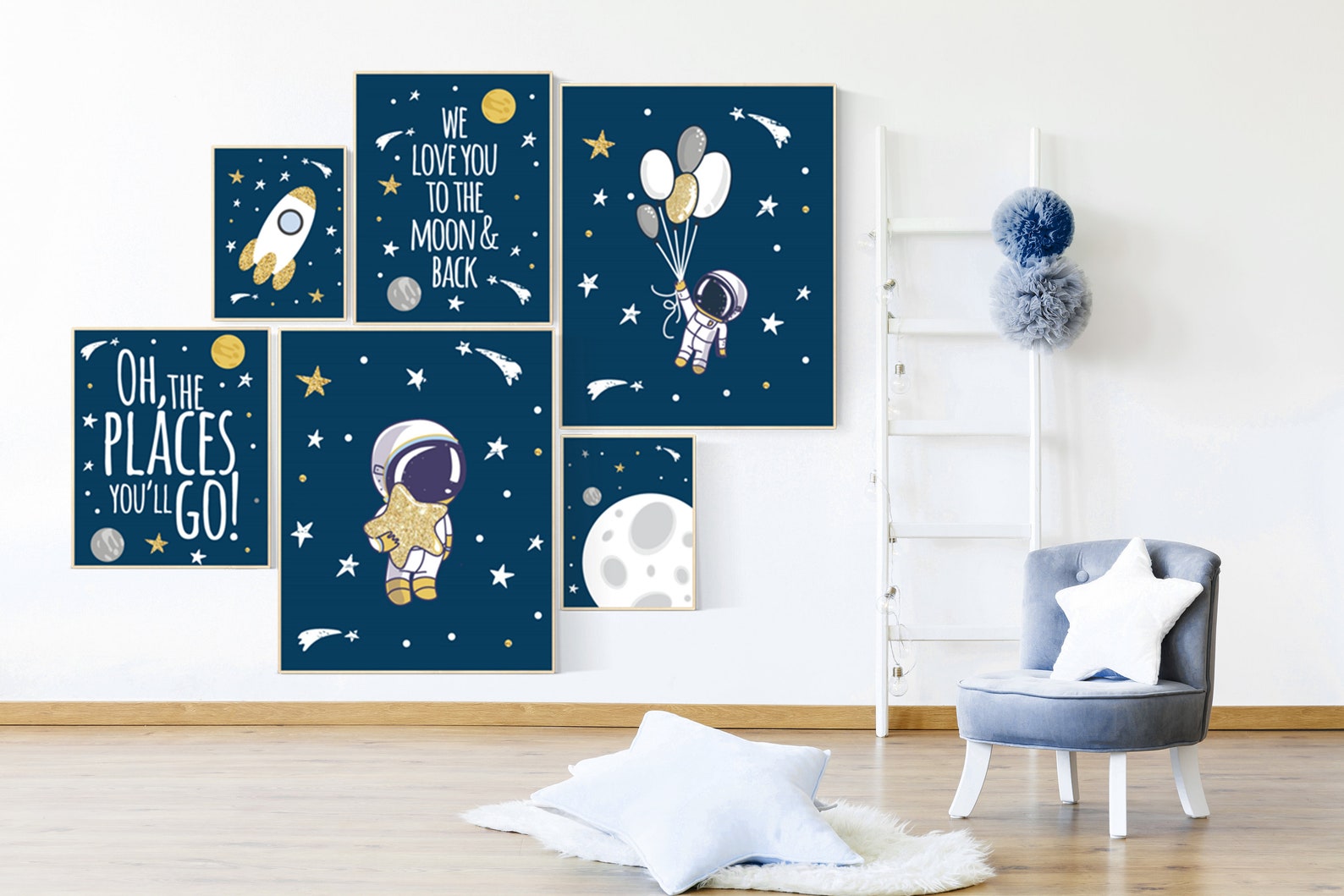 Nursery Decor Boy Space Space Poster for Kids Space Nursery | Etsy