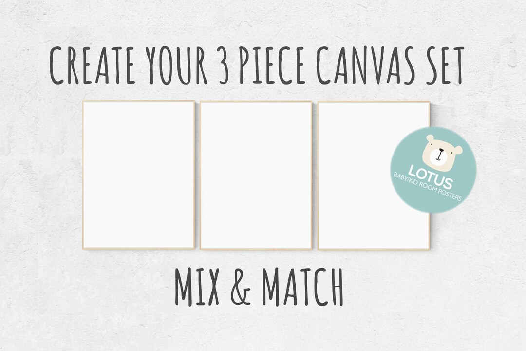 Choose Any 3 Prints, Mix and Match! Create Your Canvas Set, Custom ...