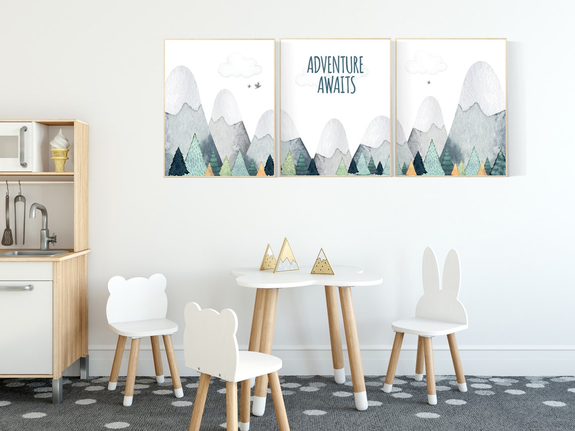 Nursery Decor Boy Mountain Adventure Nursery Adventure Theme - Etsy