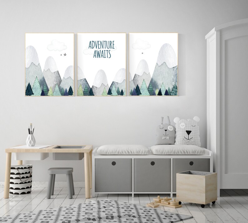 Nursery Decor Boy Mountain Adventure Nursery Adventure Theme - Etsy