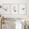 Cute Baby Bird Nursery Art, Set of 3, Watercolor Birds - Nursery Decor ...