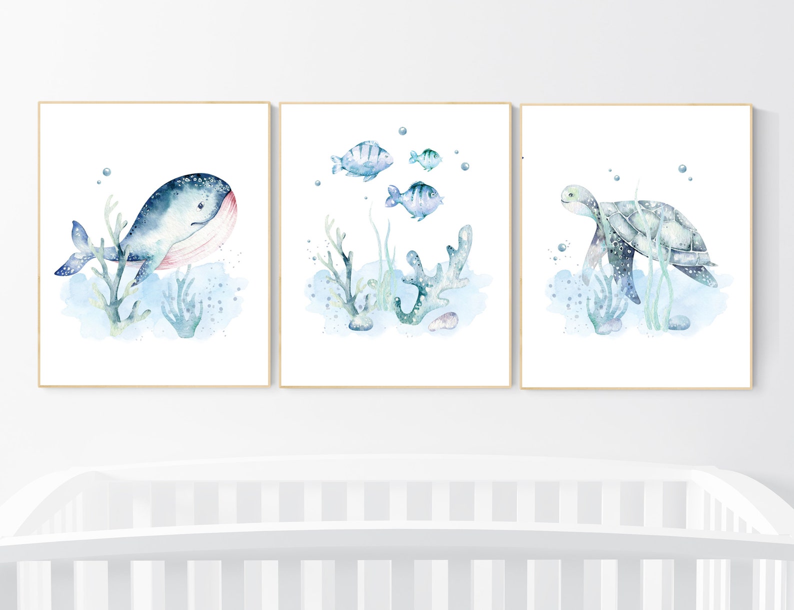 Ocean Nursery Decor Nautical Nursery Print Set Under the Sea - Etsy