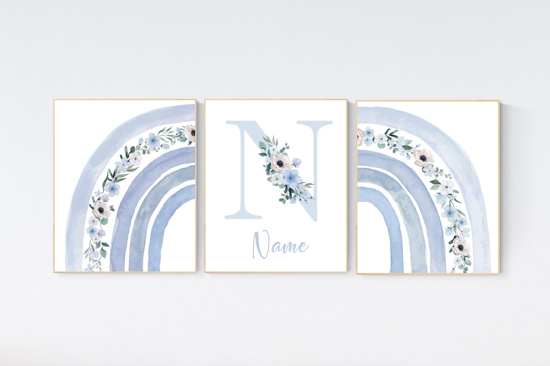 Nursery Decor Girl, Rainbow Nursery, Baby Blue, Boho Nursery, Girl ...