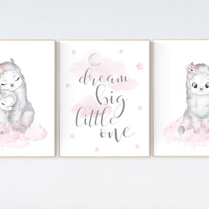 Llama Nursery Print, Nursery Decor Girl, Nursery Wall Art Llama, Llama ...