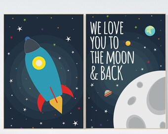 LOVE YOU to the Moon and Back Printable Art Constellations - Etsy