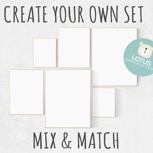 Create Your Own Set Mix and Match Custom Nursery Decor - Etsy