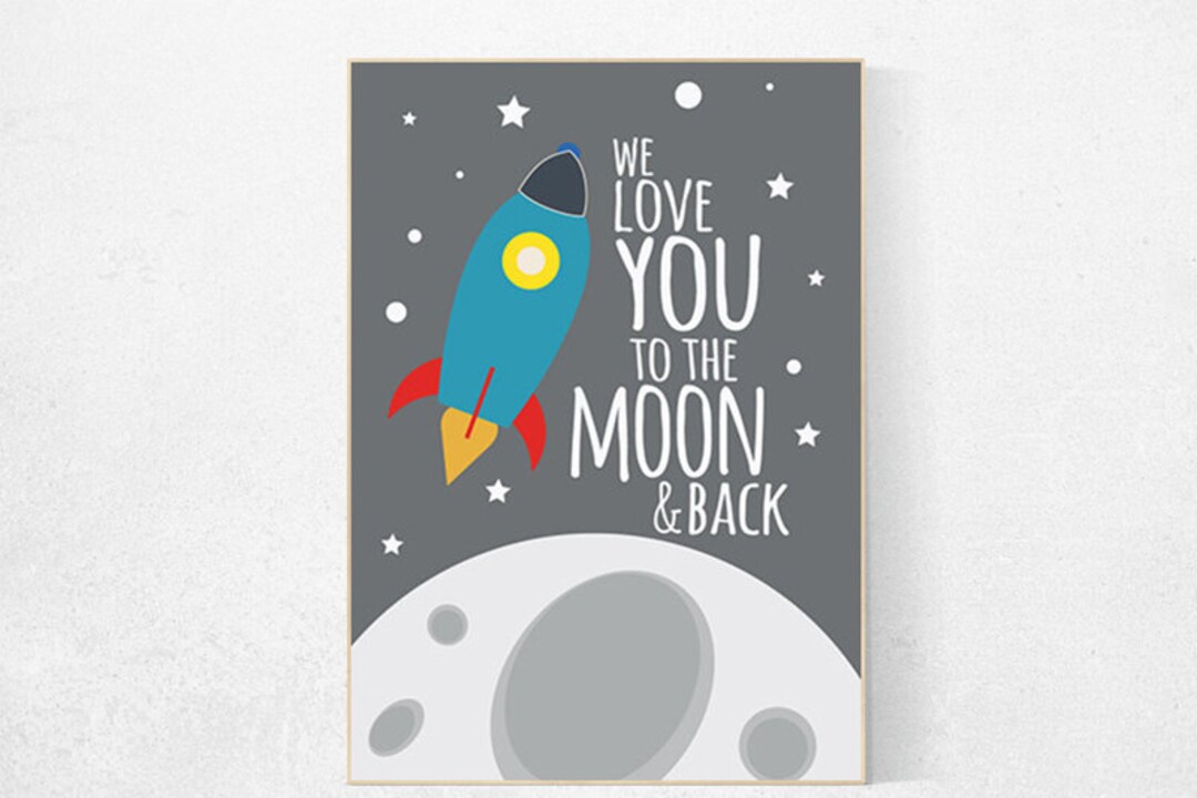 Space Nursery Decor, Love You to the Moon and Back, Outer Space Nursery ...