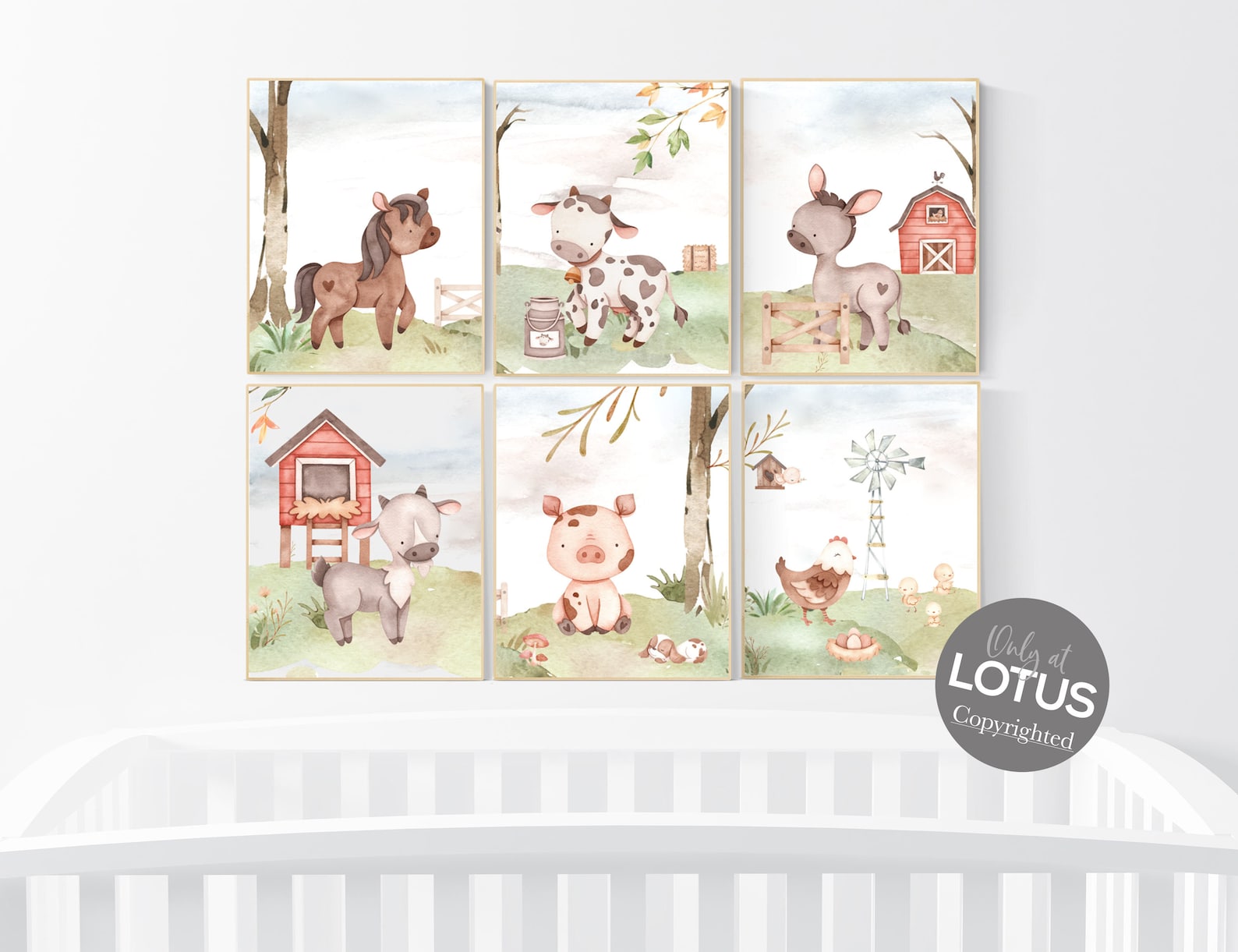 Nursery Wall Art Animals Farm Animals Farm Nursery Nursery - Etsy