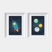 Space Nursery Decor Outer Space Nursery Wall Art Nursery Set - Etsy