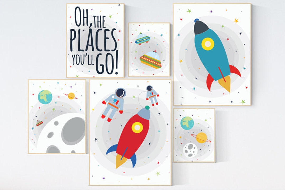 Space Nursery Decor, Nursery Decor Boy, Space Nursery Print, Nursery ...