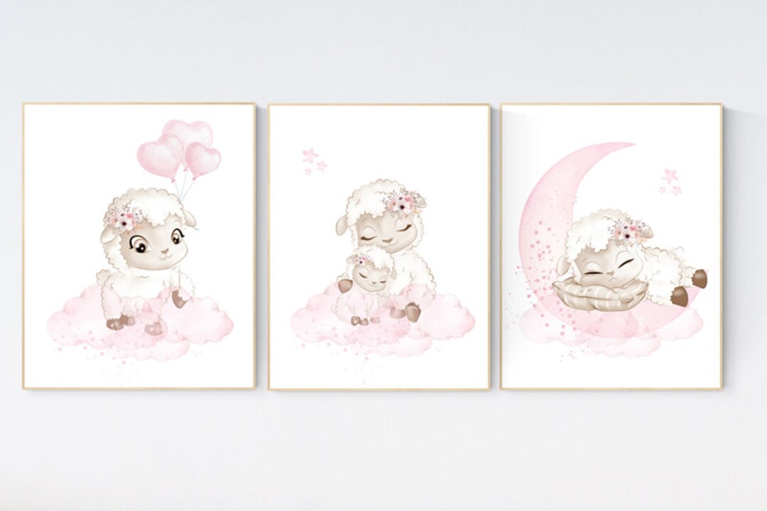 Sheep Nursery Decor, Nursery Decor Girl, Nursery Decor Lamb, Nursery ...