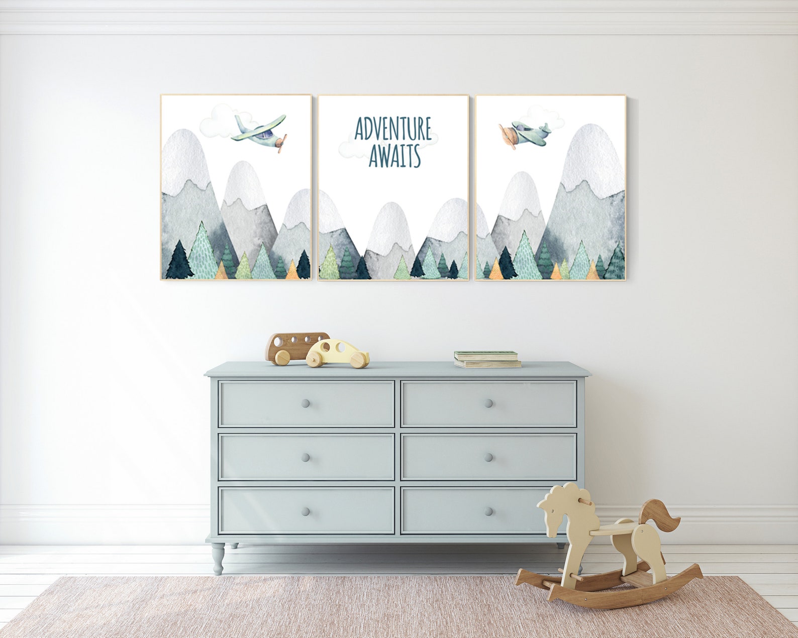 Nursery Decor Boy Mountain Adventure Nursery Travel Theme - Etsy