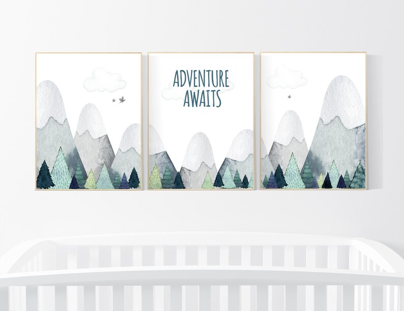 Nursery Decor Boy Mountain Adventure Nursery Adventure Theme | Etsy