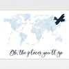 Navy Blue World Map, World Map Nursery Decor, Nursery World Map ...