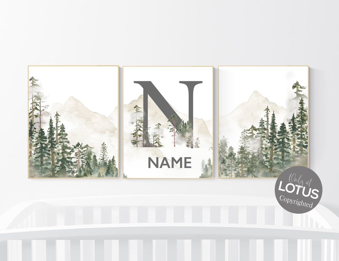 Mountain Nursery Decor: Woodland Animals Art Print - Etsy