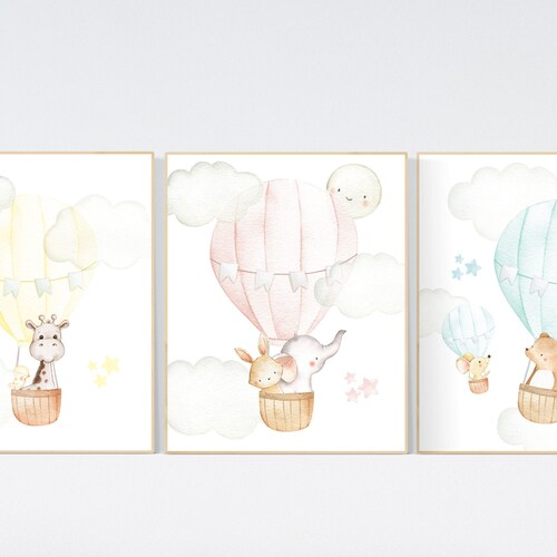 Hot Air Balloon Nursery Nursery Decor Animals Nursery Wall - Etsy