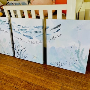 Ocean Nursery Print Set: Watercolor Under the Sea Wall Art - Etsy