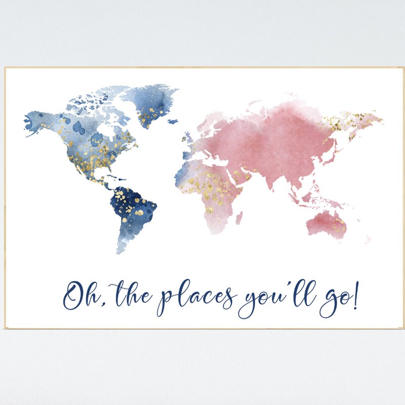 Navy Pink Gold - Etsy