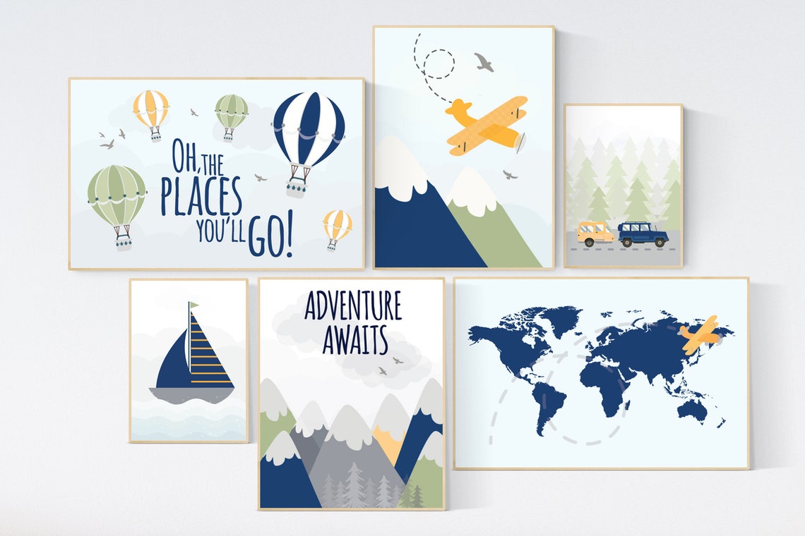 Adventure Nursery Decor Nursery Decor Boy Mountains | Etsy