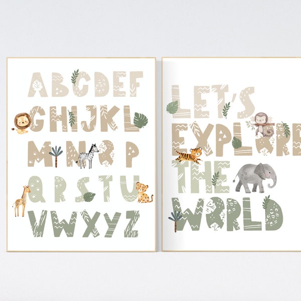 Safari Alphabet - Etsy
