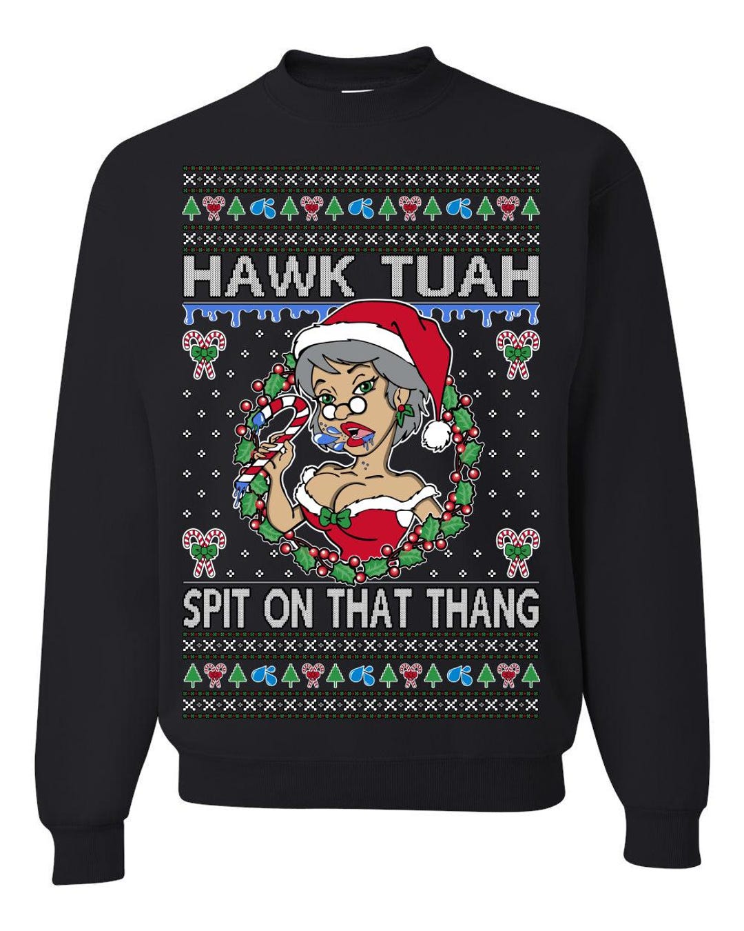 Hawk Tuah Spit on That Thang, Viral Hilarious Candy Cane Mrs Claus ...