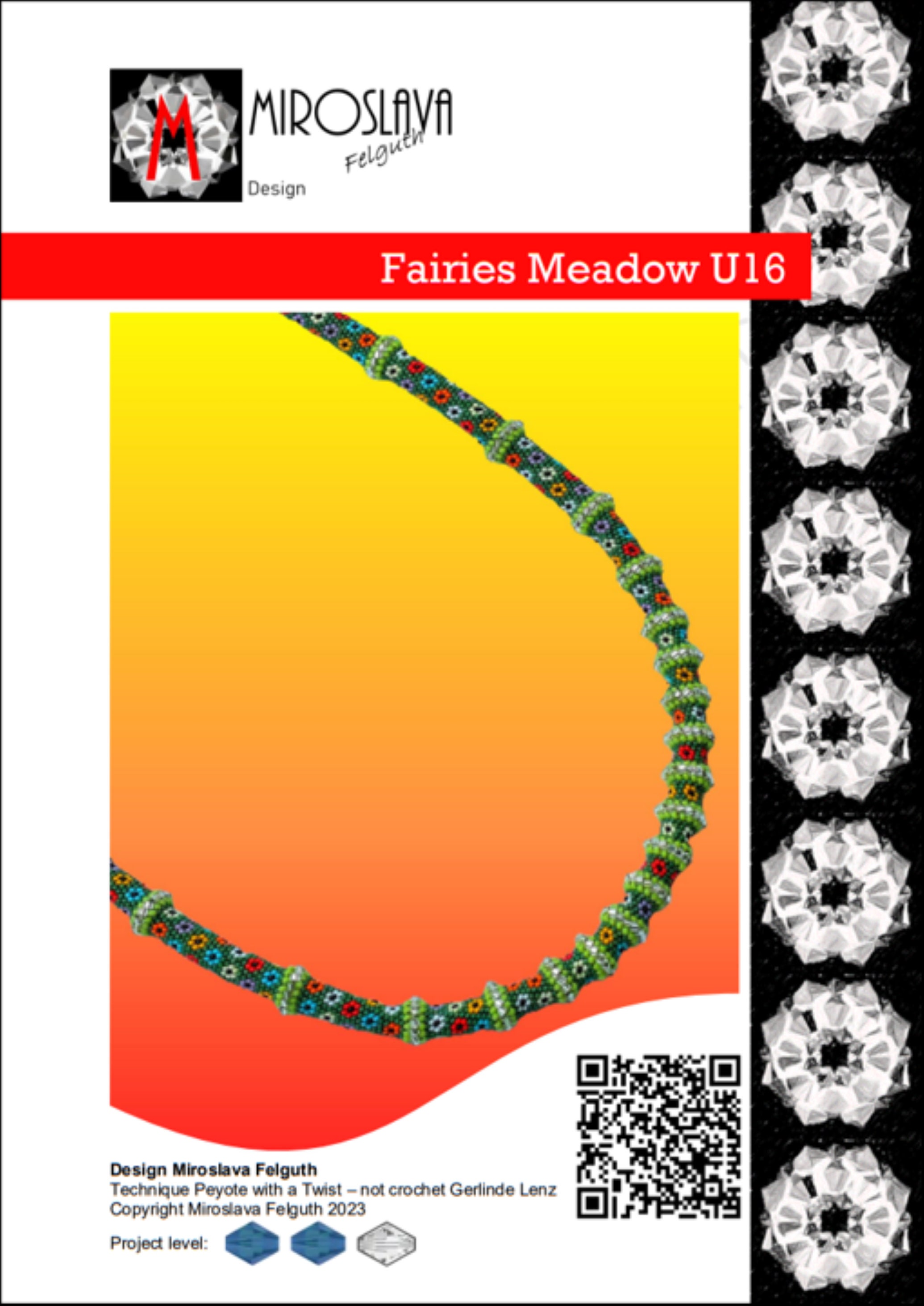 Fairies Meadow U16/ Peyote With a Twist-not Crochet/ Peytwist/pwat/ PDF/ Material List With ...