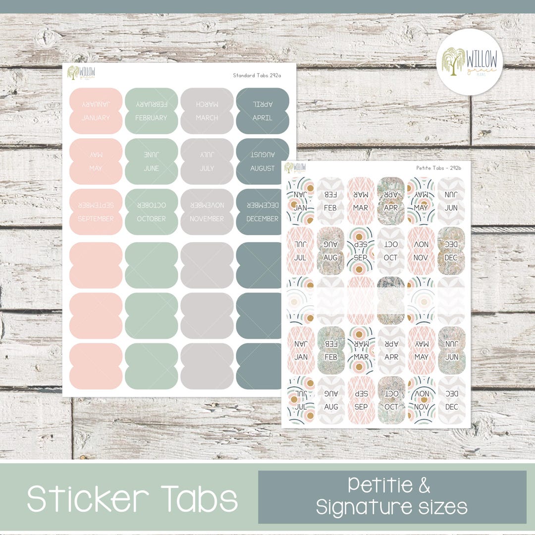 Planner Tabs • Tab Stickers • Planner Stickers • TB-292 - Etsy