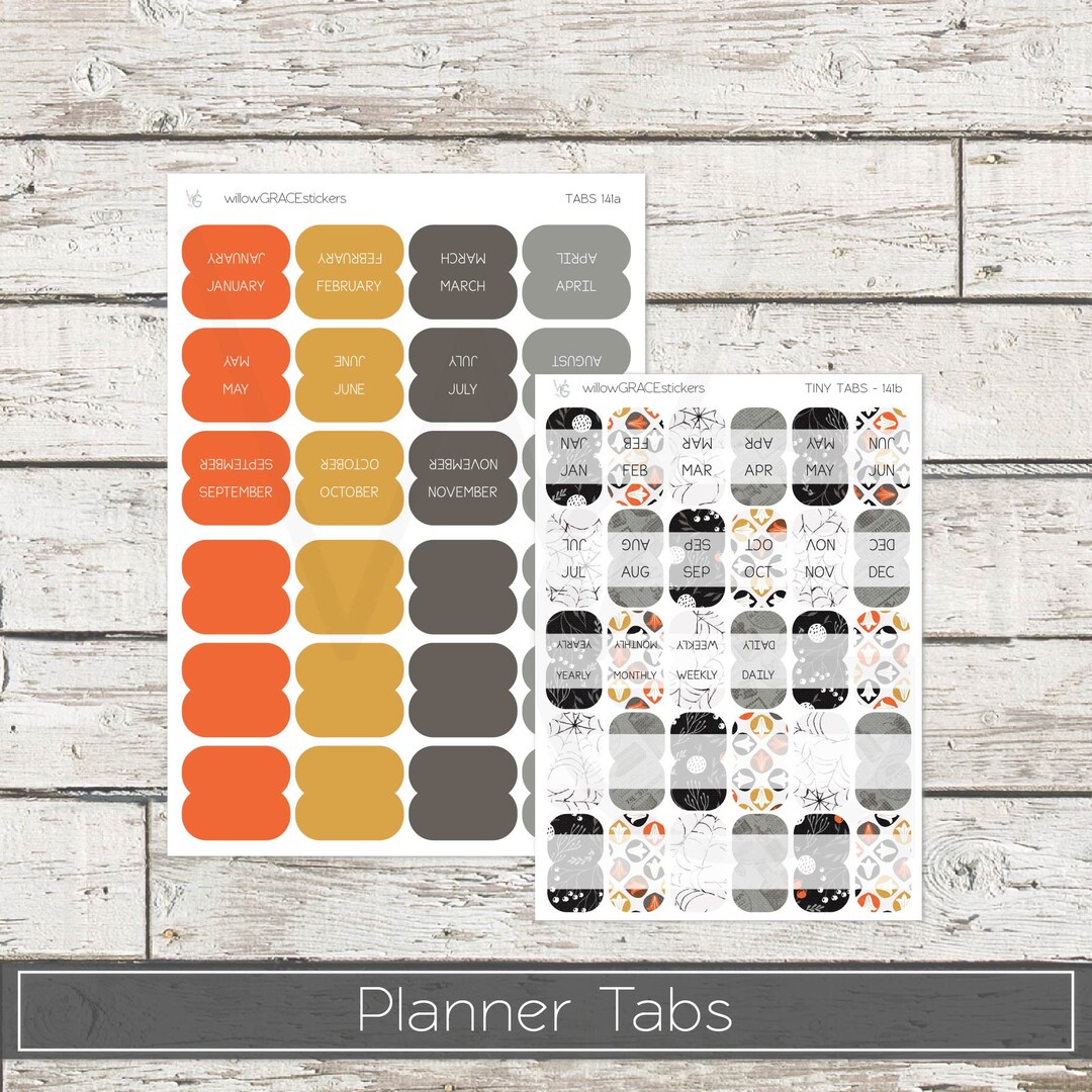 Planner Tabs Tab Stickers Planner Stickers TB-141 - Etsy