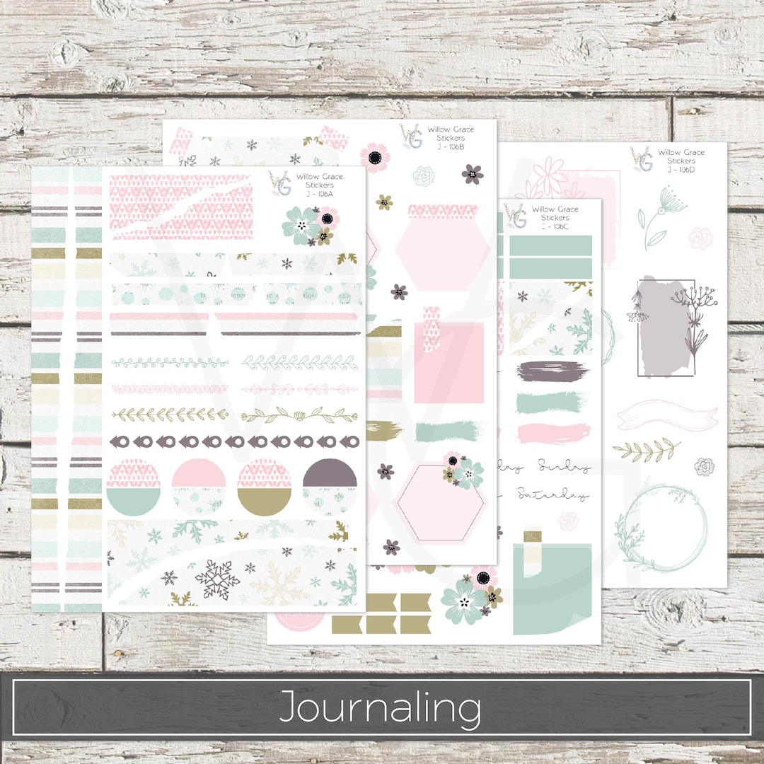 Journaling Stickers Planner Stickers JOUR-106 - Etsy