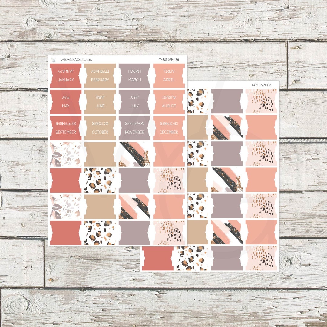 Planner Tabs Tab Stickers Planner Stickers TB-186 - Etsy