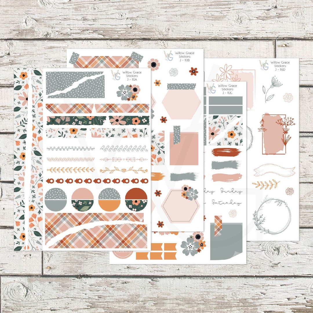 Journaling Stickers Planner Stickers JOUR-110 - Etsy