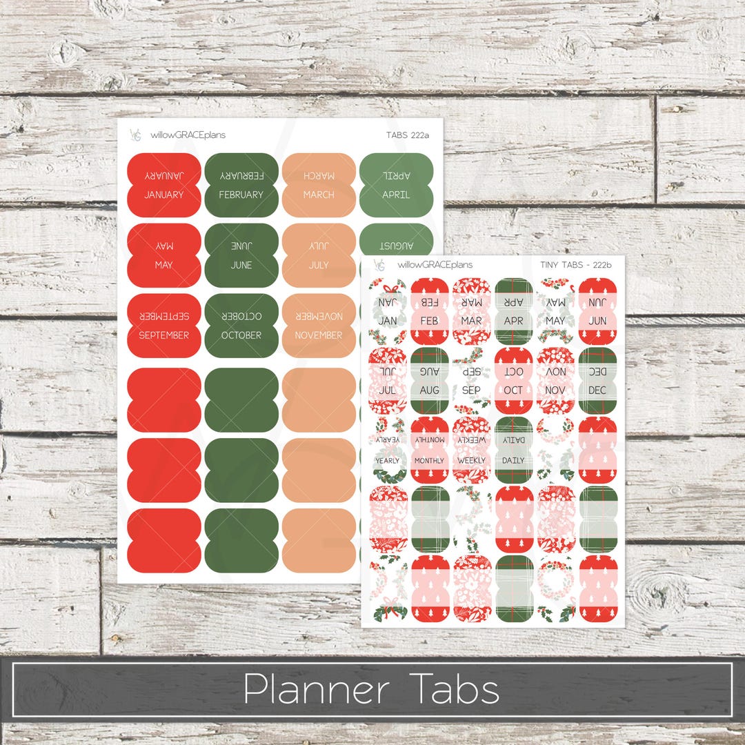 Planner Tabs Tab Stickers Planner Stickers TB-222 - Etsy