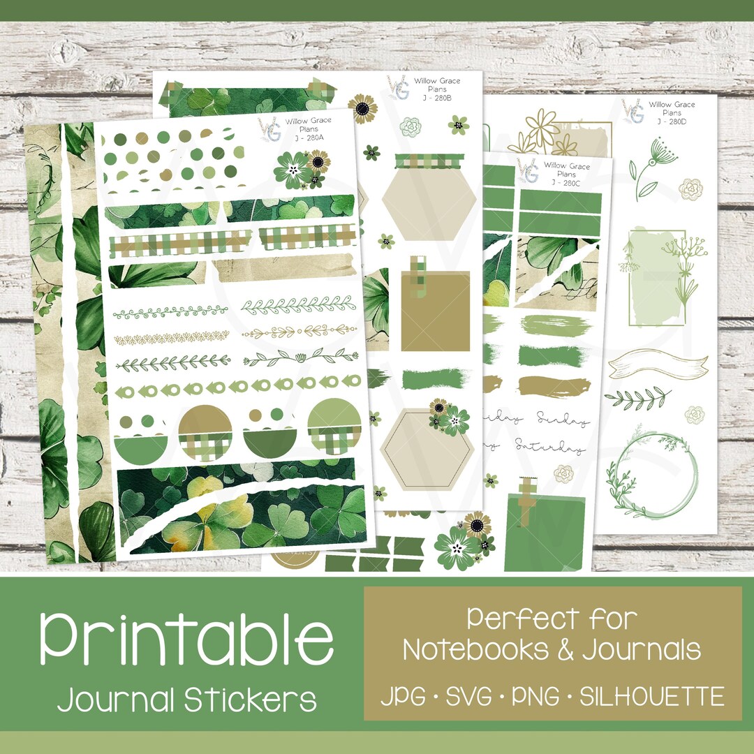 Printable Journaling Stickers | Planner Stickers | JOUR-280 - Etsy