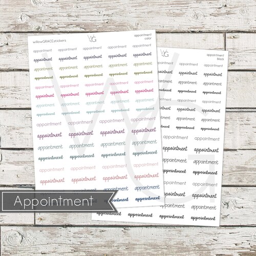 Appointment Planner Stickers PRINTABLE Instant Download - Etsy