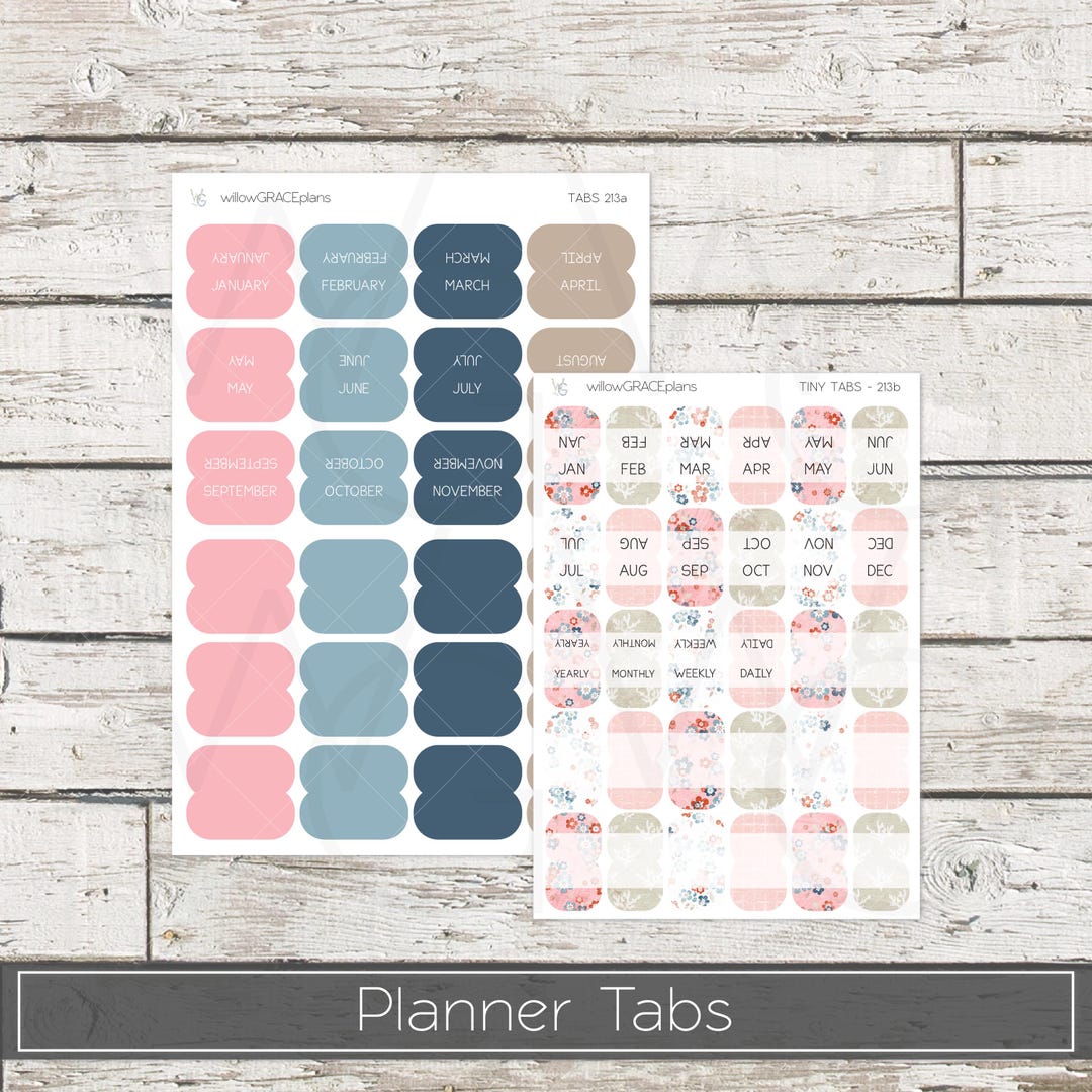 Planner Tabs Tab Stickers Planner Stickers TB-213 - Etsy