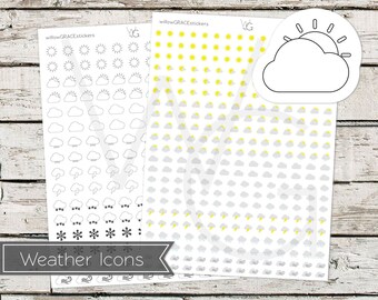 Weather Stickers | Etsy