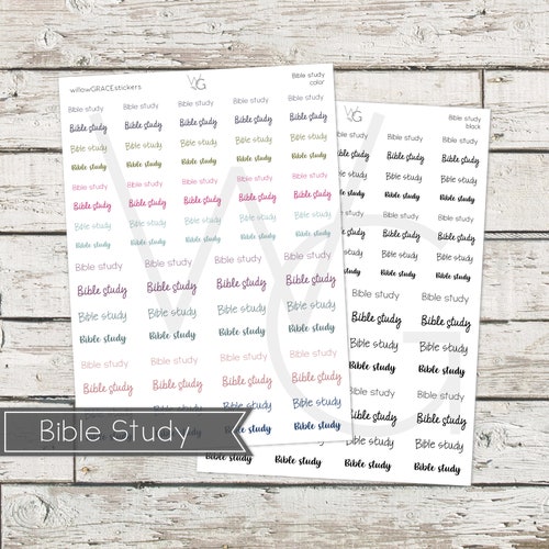 Bible Study Script Stickers Removable White Matte or Clear - Etsy