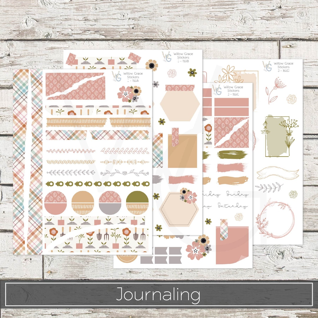 Journaling Stickers Planner Stickers JOUR-163 - Etsy
