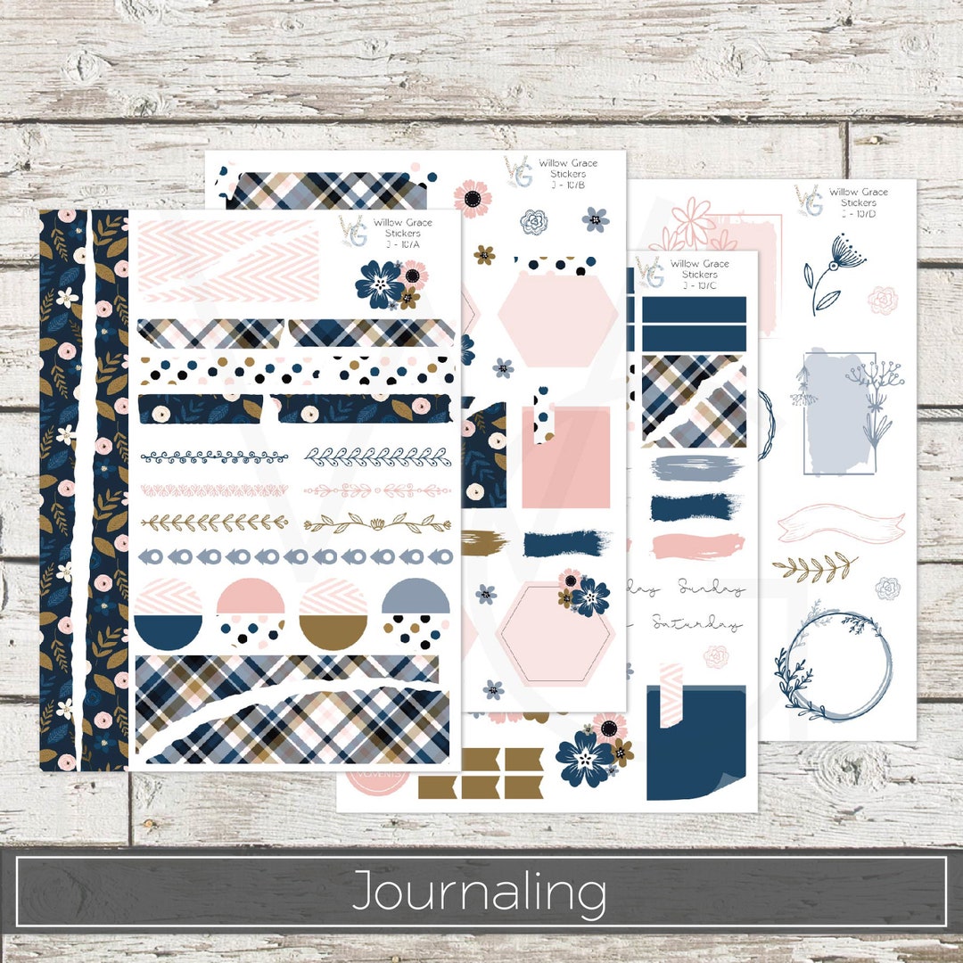 Journaling Stickers Planner Stickers JOUR-107 - Etsy