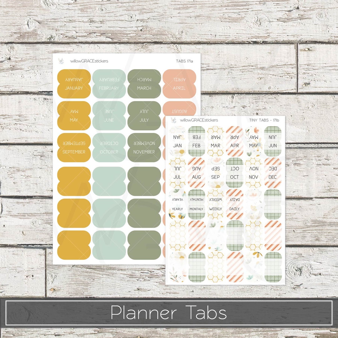 Planner Tabs Tab Stickers Planner Stickers TB-171 - Etsy