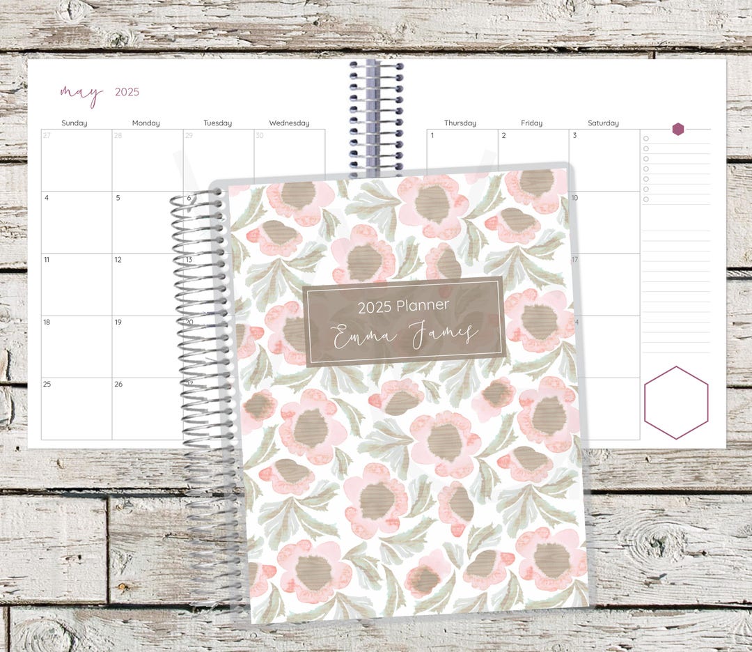 12 Month Planner Weekly Planner Willow Grace Planner Farmhouse Floral ...